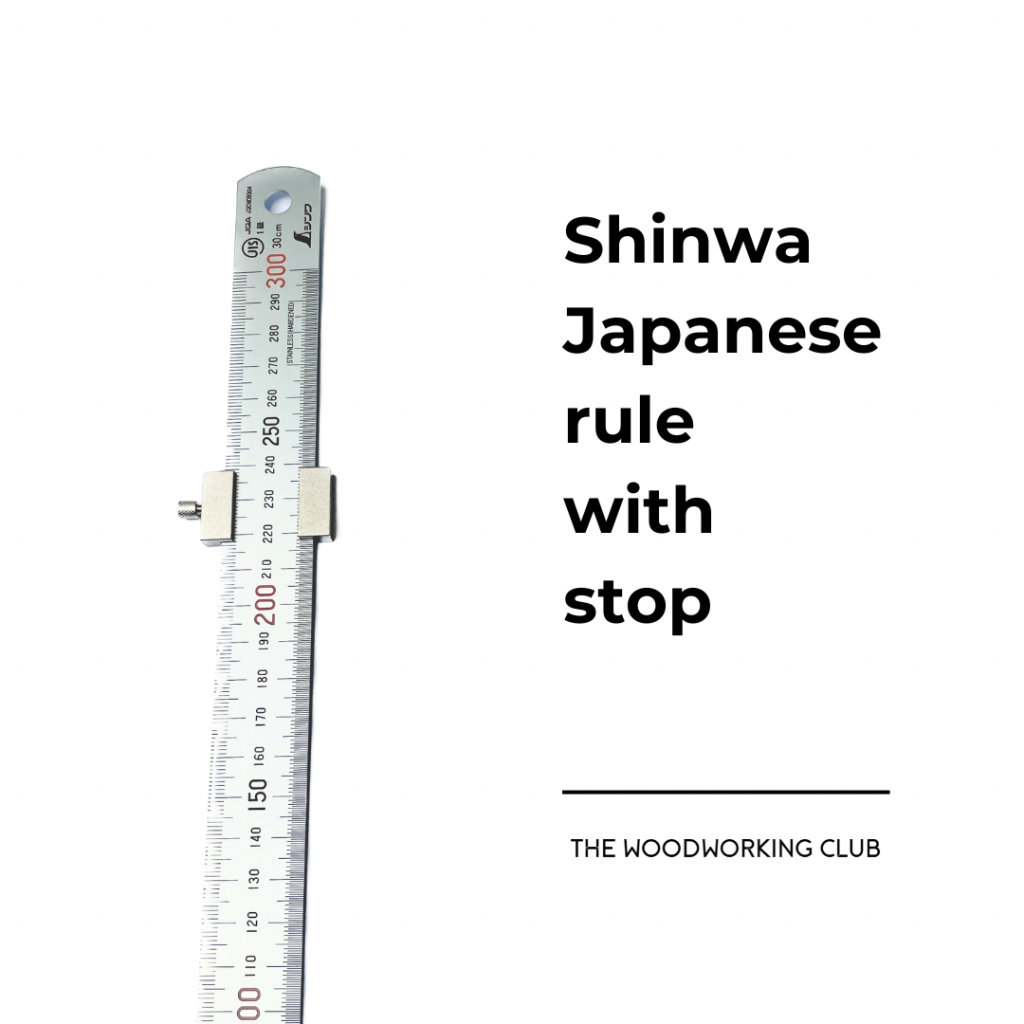 Shinwa Japanese Steel Rule With Stop, 300 Mm (metric) • The Woodworking ...